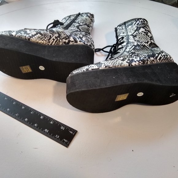 Shoes | Python Skin Pattern Platform Boots | Poshmark